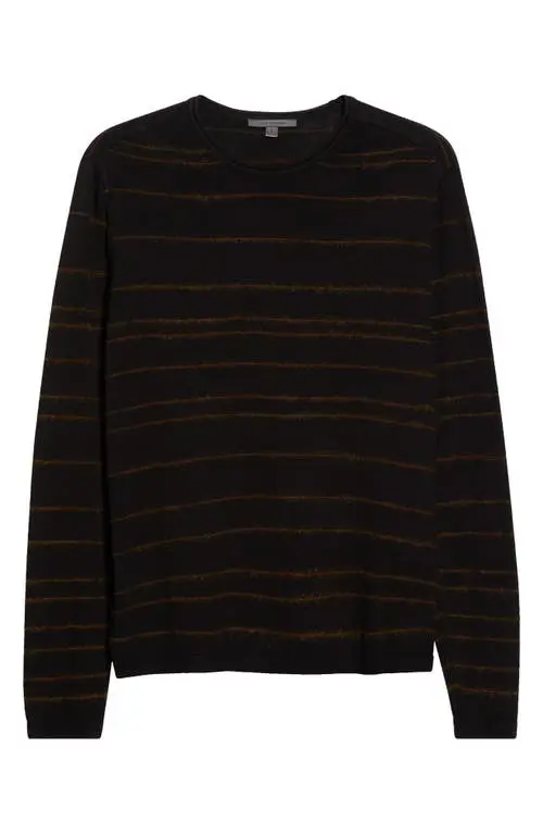 John Varvatos Everly Texture Stripe Sweater - Black