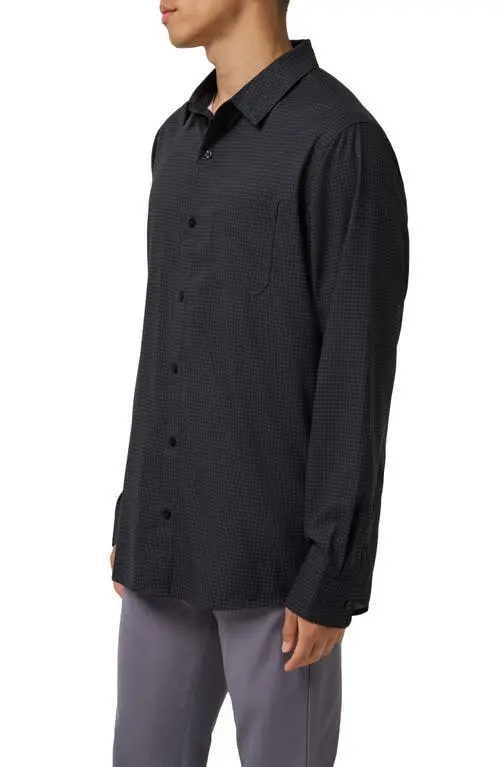 Travis Mathew Techwoven Long Sleeve Button-up Shirt - Black