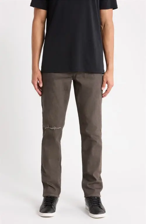 PURPLE BRAND Overdye Destroy Straight Leg Jeans - Brown