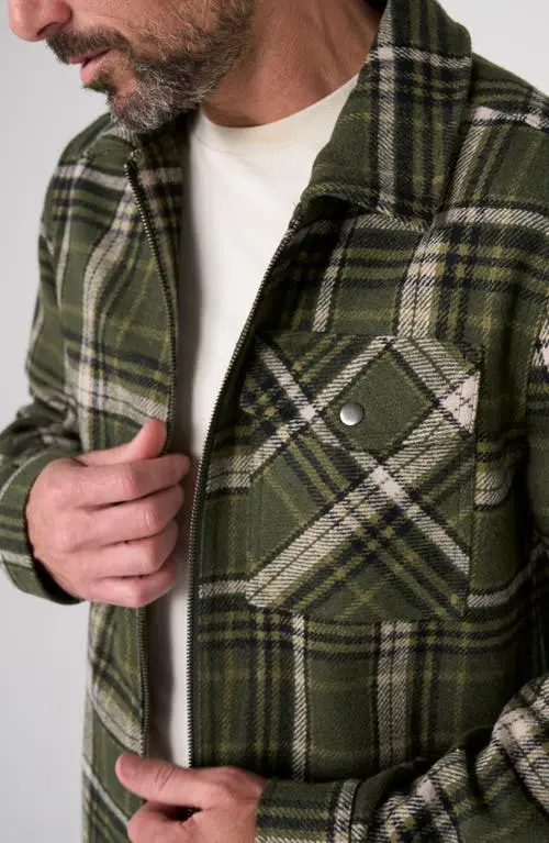 LIVERPOOL Plaid Flap Pocket Zip Shirt Jacket