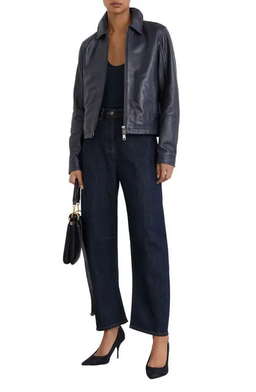 REISS Levitt High Waist Straight Leg Jeans