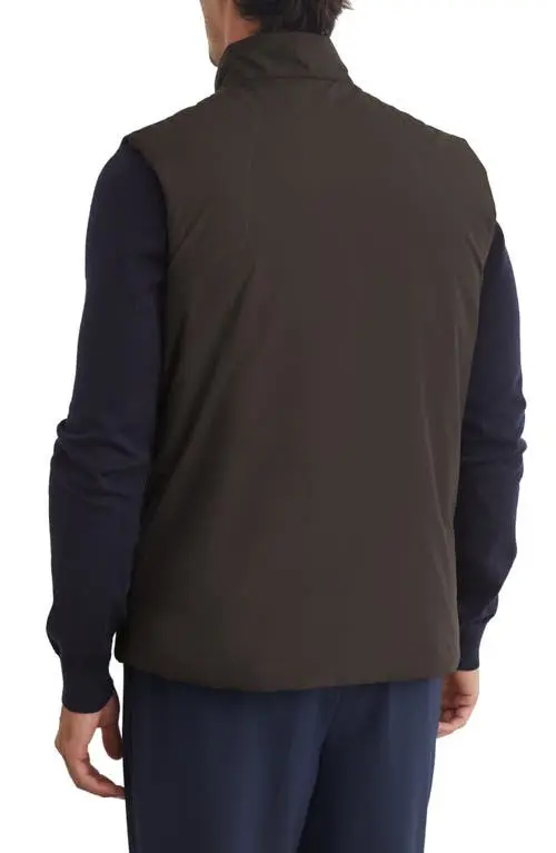 REISS Axel Padded Vest - Dark Brown