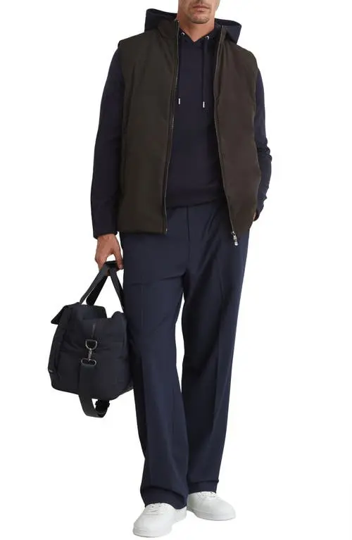 REISS Axel Padded Vest - Dark Brown