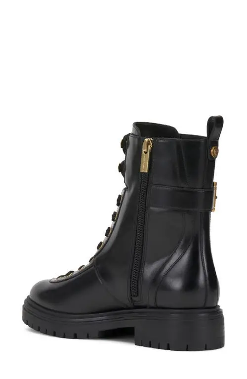 Vince Camuto Becinda Leather Combat Boot - Black
