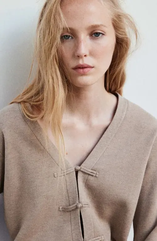 Mango Toggle Front Knit Cardigan