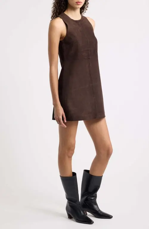 Theory Suede Mini Shift Dress