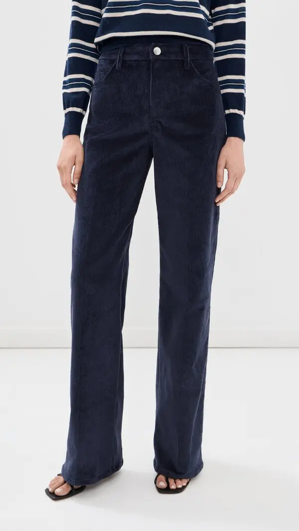 Sprwmn Vintage Wide Leg Corduroy Pants