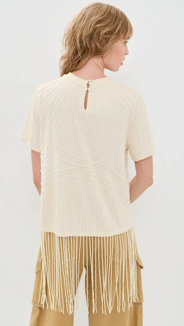 Sea Carlotta Embroidered Fringe Top
