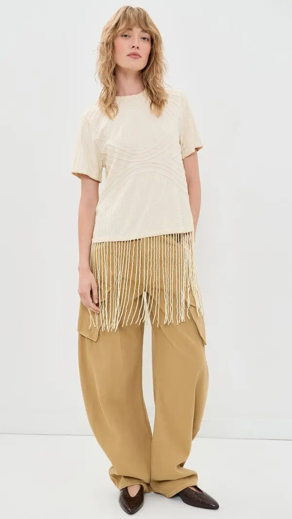 Sea Carlotta Embroidered Fringe Top