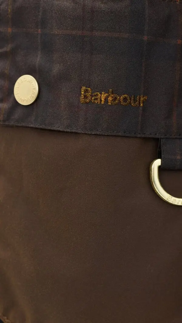 Barbour Felton Checked Wax Jacket - Rustic/bark/muted