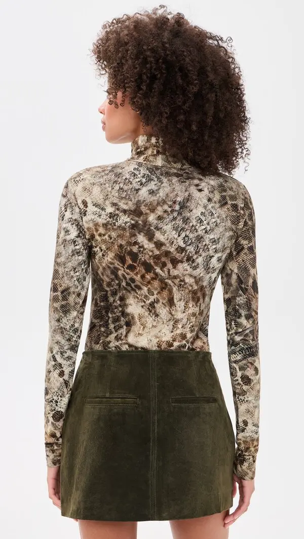 Ramy Brook Python Thea Turtleneck - Bone Python