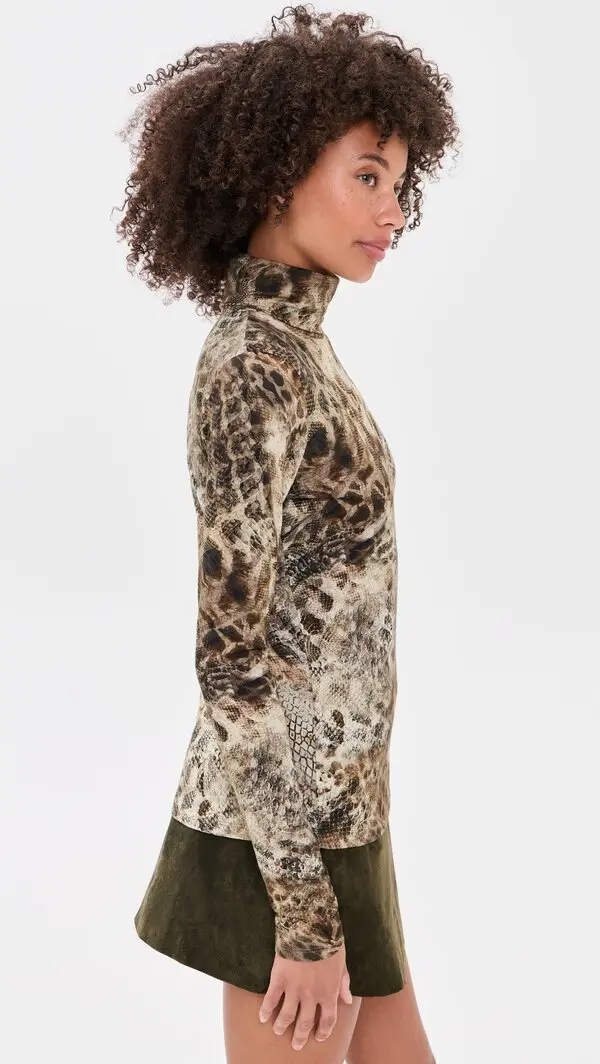 Ramy Brook Python Thea Turtleneck - Bone Python