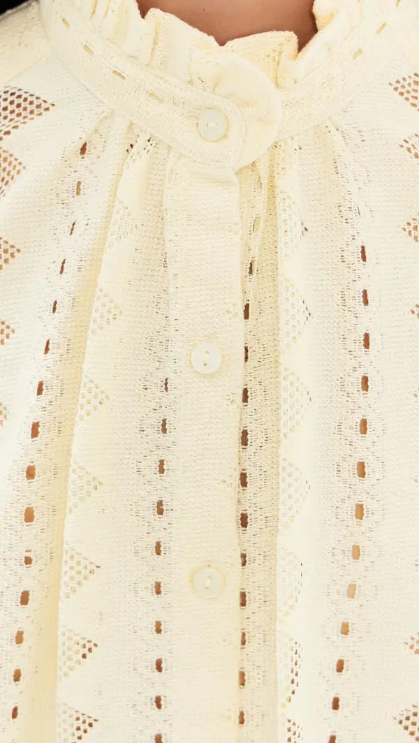 Alix Of Bohemia Poet Savanna Lattice Blouse