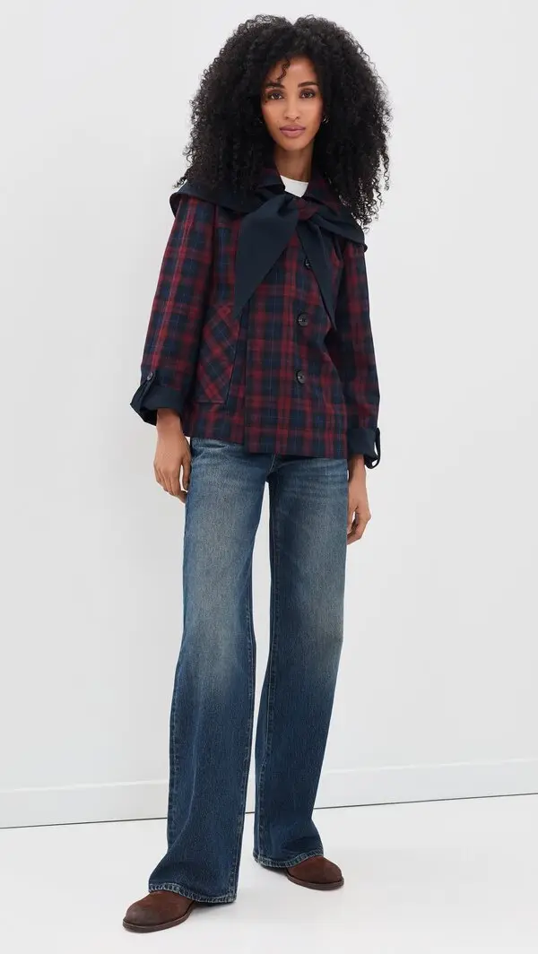 Avec Les Filles Scarf Reversible Barn Jacket