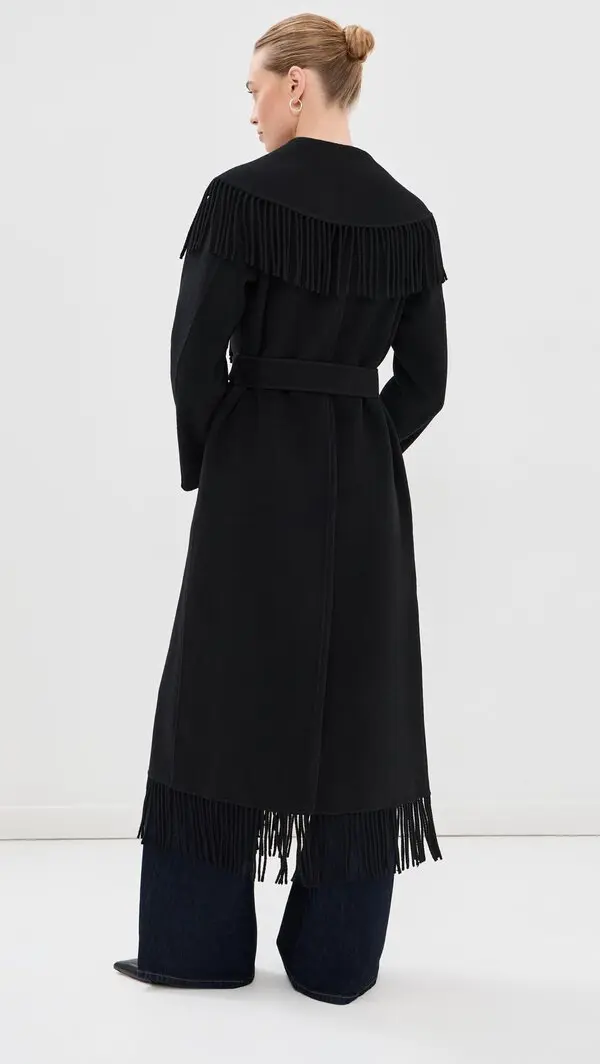 Simkhai Carrie Fringe Robe Coat