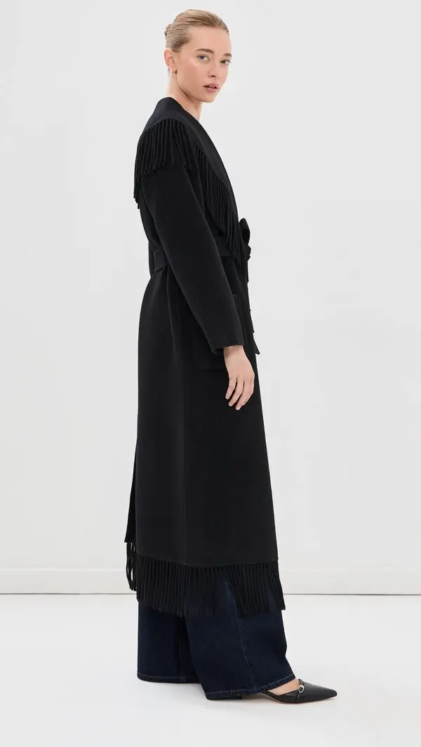 Simkhai Carrie Fringe Robe Coat