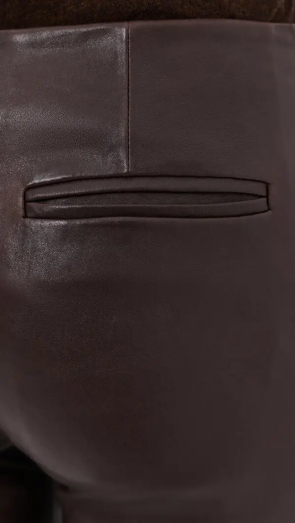 Sprwmn Gia Lambskin Leather Micro Flare Pants