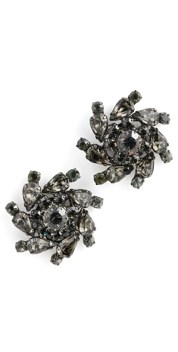 JENNIFER BEHR Shereen Stud Earrings - Black Diamond