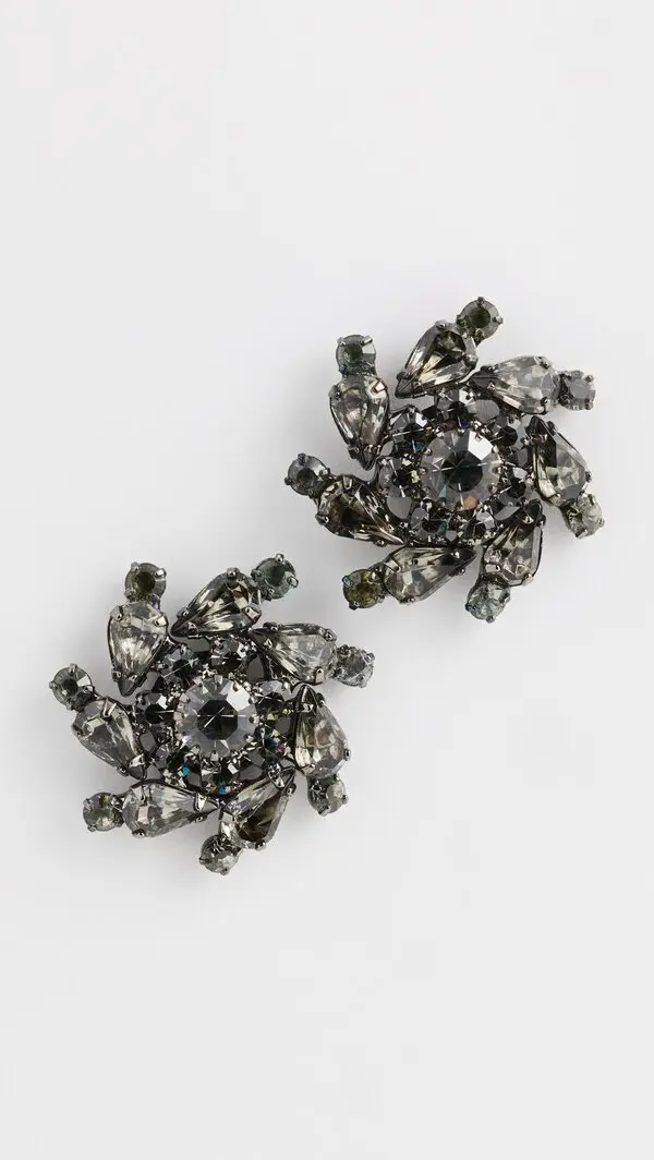 JENNIFER BEHR Shereen Stud Earrings - Black Diamond