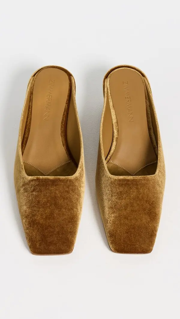 Zimmermann Atelier Mules 35mm - Mustard