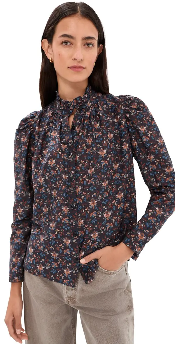 Alix Of Bohemia Artemis Indigo Kilim Shirt - Dark Blue