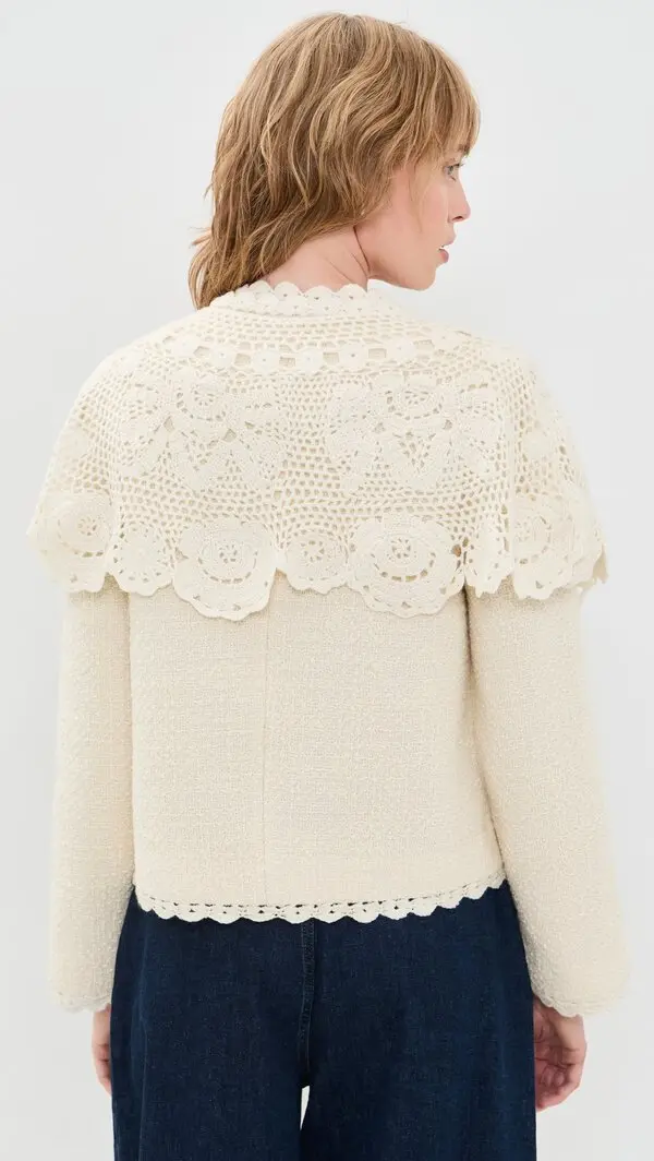 Sea Wright Knit Cape Jacket - Cream