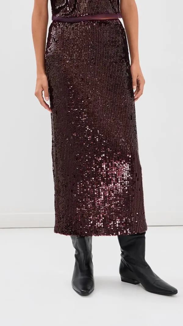 Simkhai Nikki Midi Skirt - Fig