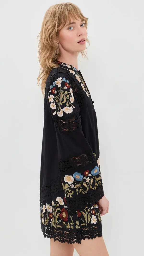 Sea Ruwa Embroidered Flare Mini Dress