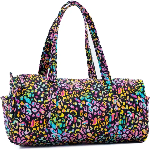 SUNSHINE SOCIETY Bright Animal Weekender Duffle - Black