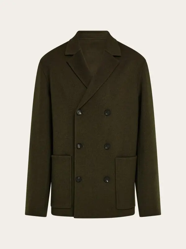 FERRAGAMO Double Breasted Wool And Cashmere Blazer