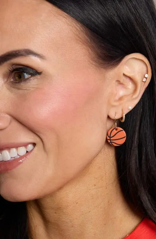 NICKEL & SUEDE Mini Slam Dunk Basketball Earrings