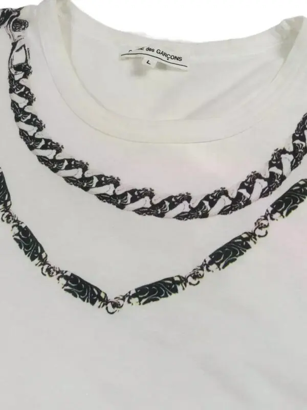 Comme Des Garçons X Chrome Hearts 2000s Chain-print T-shirt