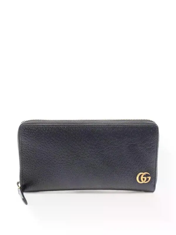 Gucci 2010s Gg Marmont Leather Wallet - Black