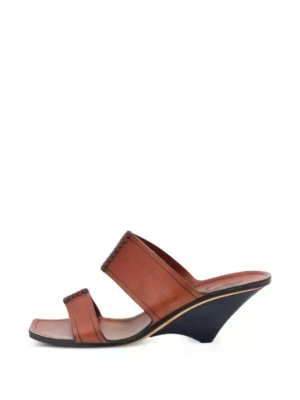 Saint Laurent Architectural Wedge Sandals