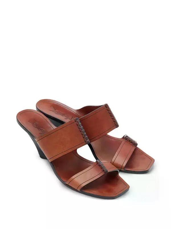 Saint Laurent Architectural Wedge Sandals