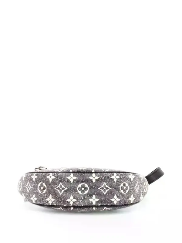 LOUIS VUITTON Loop Handbag Monogram Jacquard Denim Hobo Bag - Black
