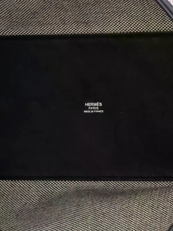 Hermès Cabas H En Biais Canvas With Leather 40 Tote Bag
