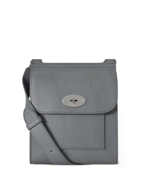 Mulberry Small Antony Grained Leather Messenger Bag - Grey