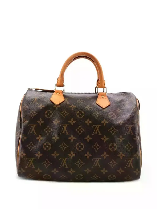 LOUIS VUITTON Speedy Handbag Monogram Canvas 30 Satchel - Brown