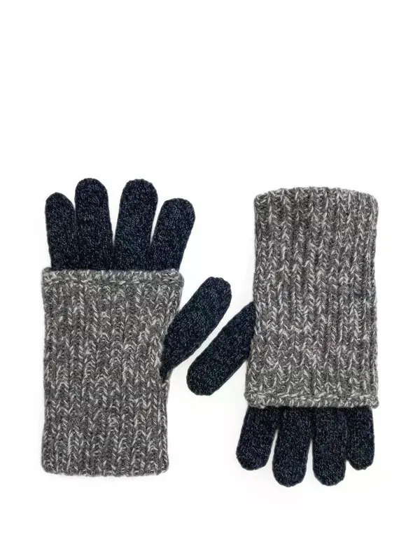 Our Legacy Chunky-knit Layered-effect Gloves