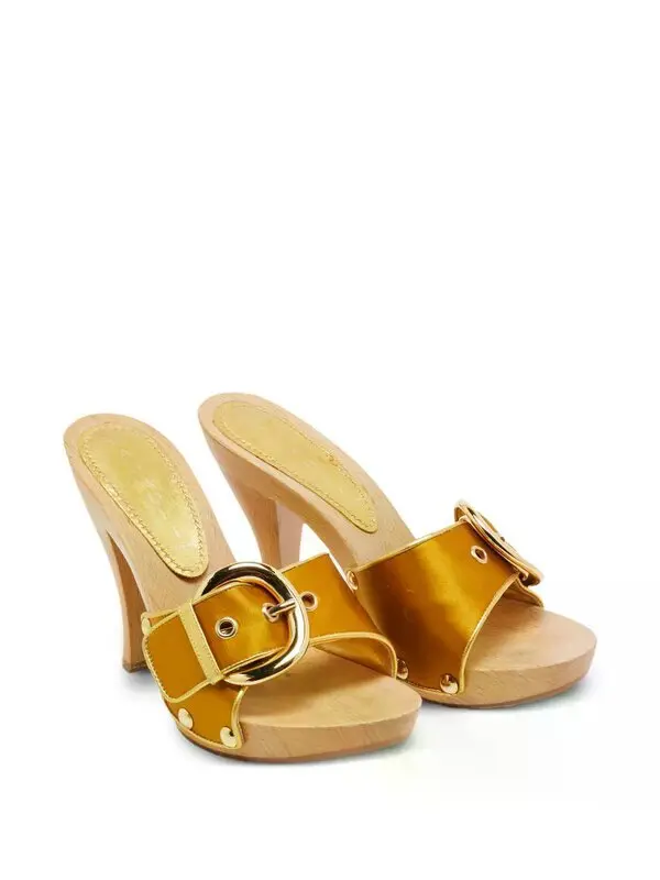 Casadei Buckled Platform Clogs
