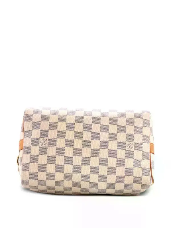 LOUIS VUITTON Speedy Bandouliere Bag Damier 25 Satchel - White