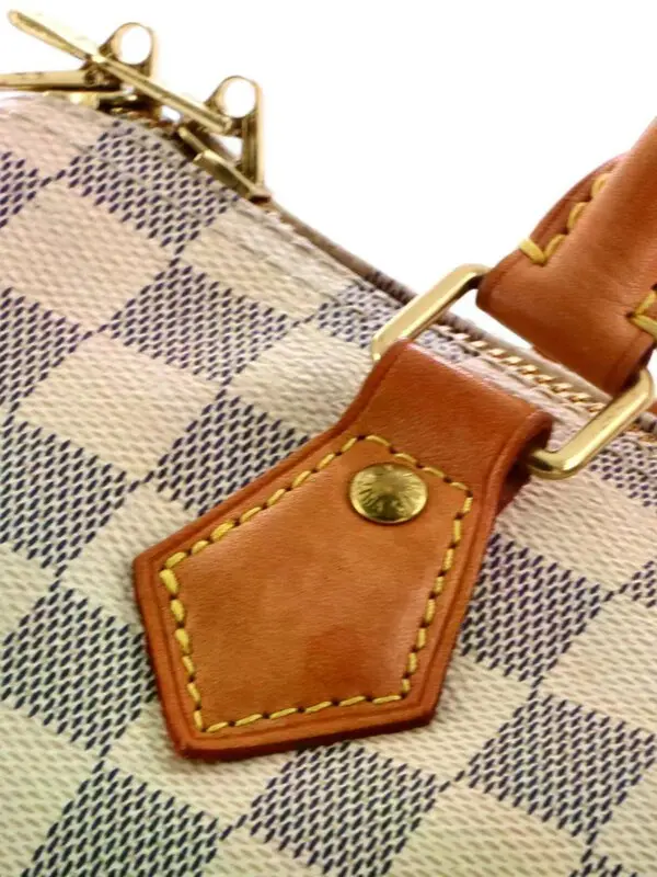 LOUIS VUITTON Speedy Bandouliere Bag Damier 25 Satchel - White