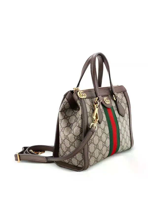 Gucci Ophidia Top Handle Gg Coated Canvas Small Tote Bag
