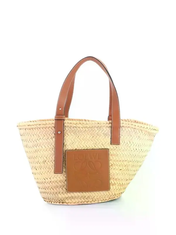 Loewe Basket Raffia Medium Tote Bag - Neutrals