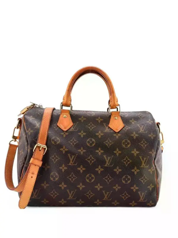 LOUIS VUITTON Speedy Bandouliere Bag Monogram Canvas 30 Satchel - Brown