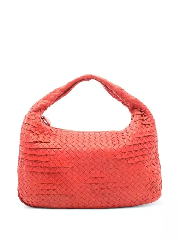 Bottega Veneta 2010s Intrecciato Veneta Shoulder Bag - Red