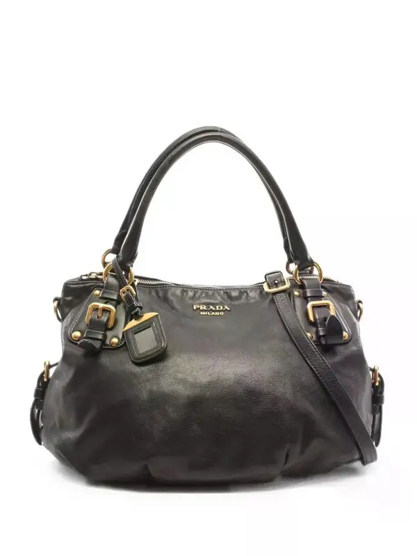 Prada 2000s Logo-plaque Tote Bag