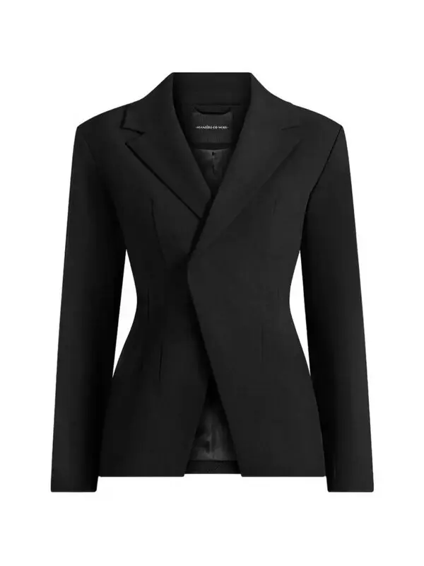 Manière De Voir Beatrice In Tailored Cinched Wool-blend Blazer
