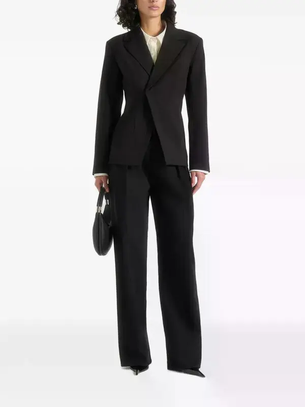 Manière De Voir Beatrice In Tailored Cinched Wool-blend Blazer